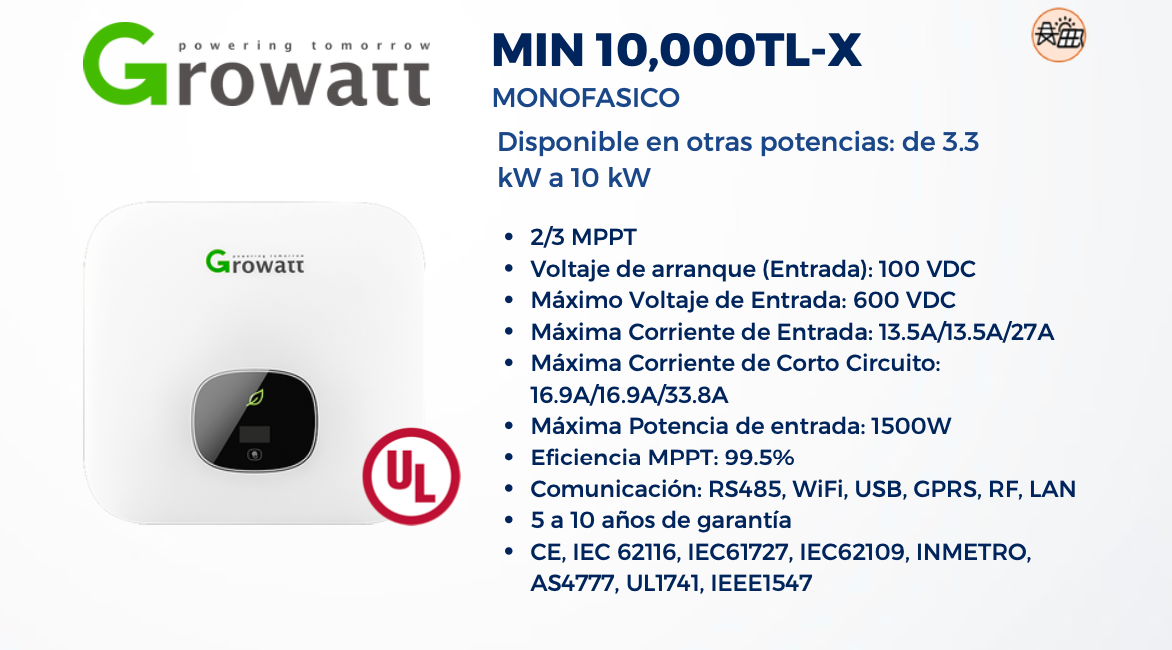 z Inversores GROWATT – Fuerza solar México