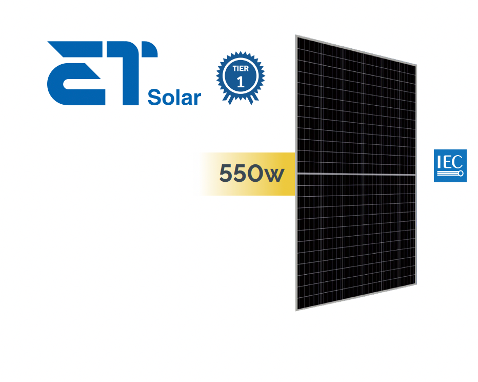 z - Panel solar marca ( ET SOLAR) 550 W – Fuerza solar México